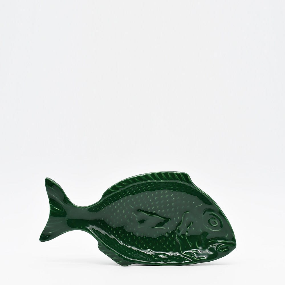Fish-shaped green Ceramic Plate – Luisa Paixao | USA
